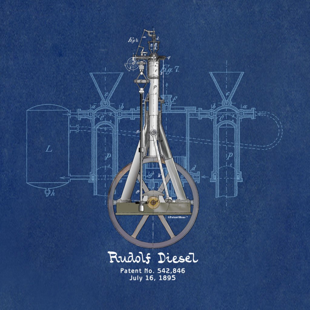 Diesel Engine Patent Wall Art Canvas – PatentWear
